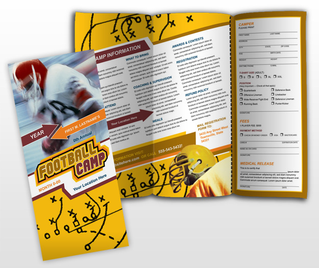 Another Sports Brochure Using Diagonals Brochure Inspiration 