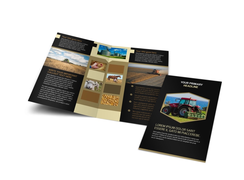 Farm Safety Awareness Brochure Template | MyCreativeShop