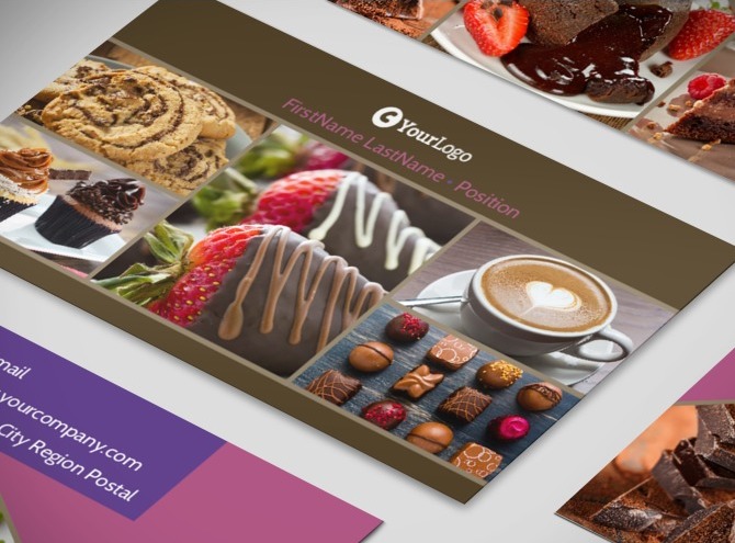 Chocolate Shop Business Card Template