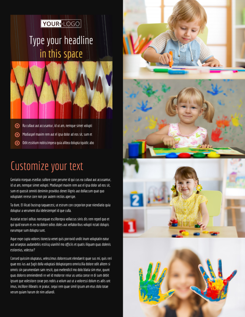 Preschool Services Flyer Template MyCreativeShop