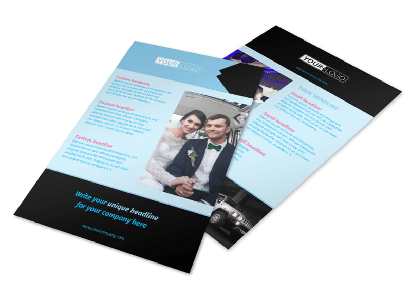 Limousine & Taxi Service Flyer Template | MyCreativeShop