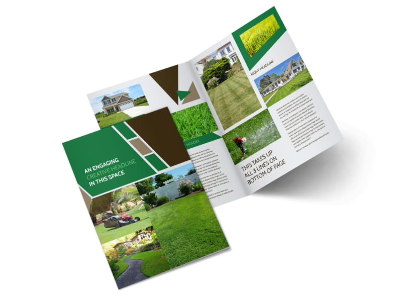 Green Lawn Care Brochure Template MyCreativeShop