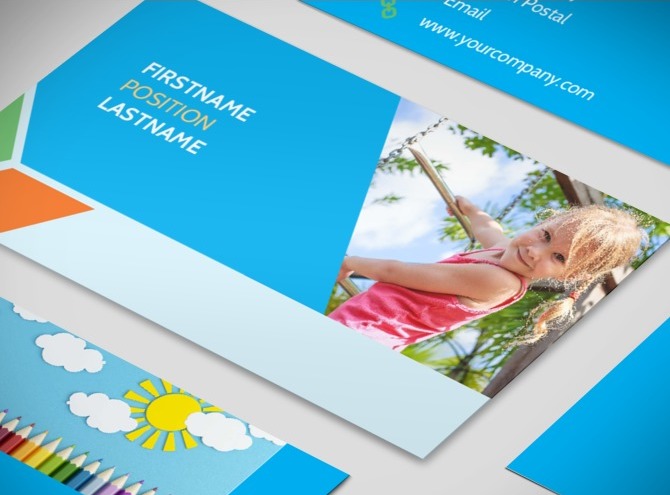 Fun Preschool Business Card Template