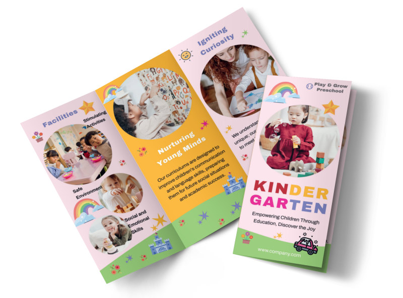 Fun Preschool Brochure Template MyCreativeShop