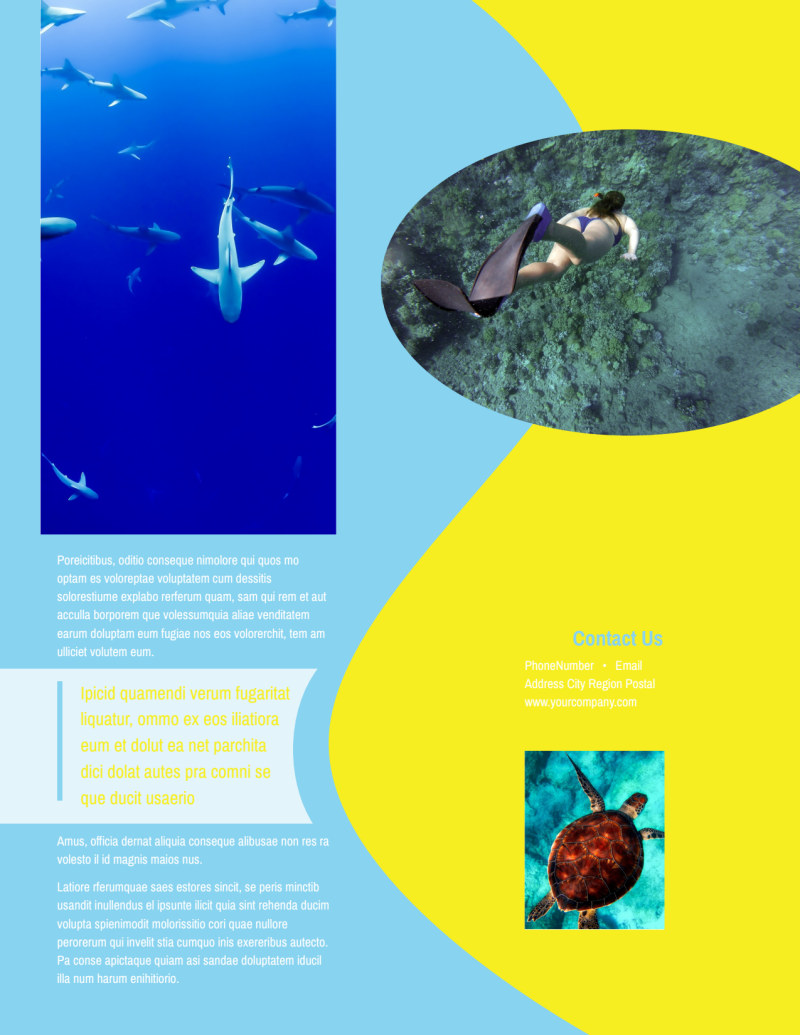 Snorkeling Adventure Flyer Template | MyCreativeShop