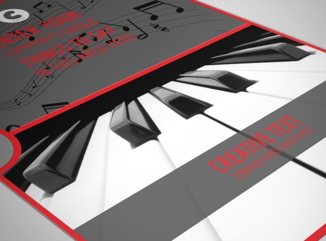 Piano Lessons Flyer Template