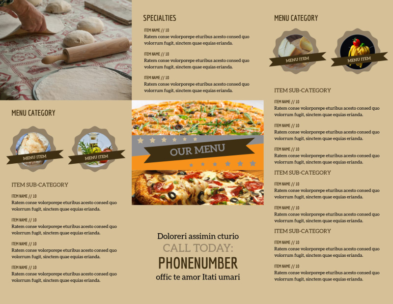 Pizza Shop Brochure Template | MyCreativeShop