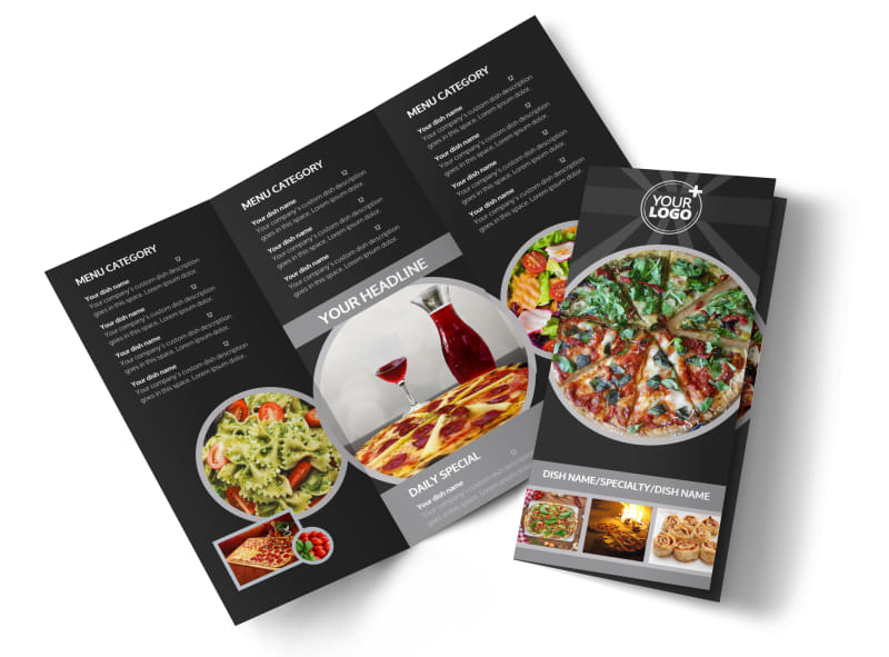 Awesome Pizza Restaurant Brochure Template MyCreativeShop