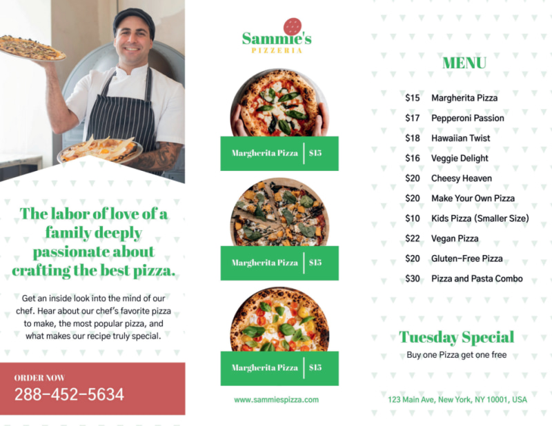 Famous Pizza Menu Brochure Template | MyCreativeShop