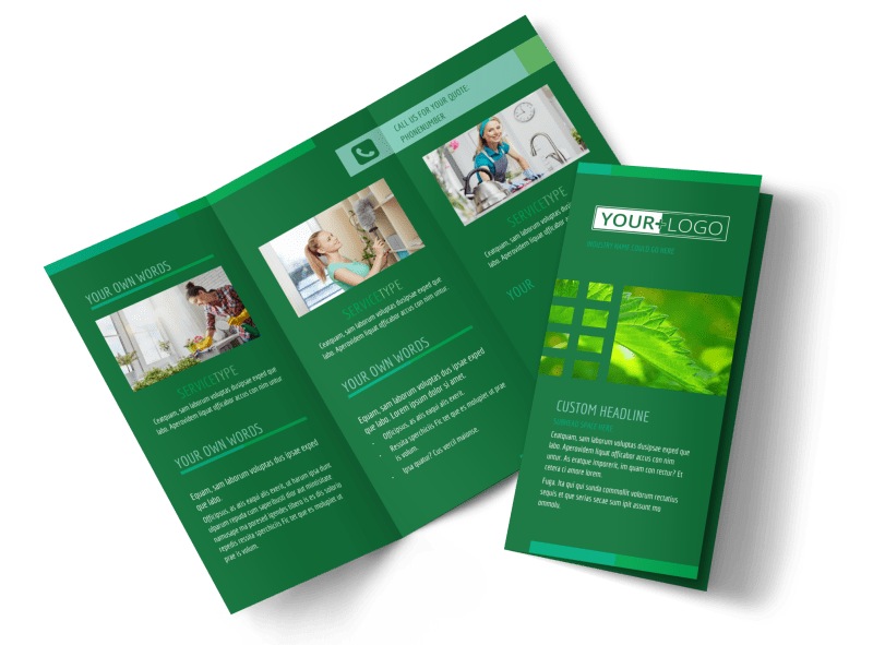 Go Green Cleaning Brochure Template MyCreativeShop