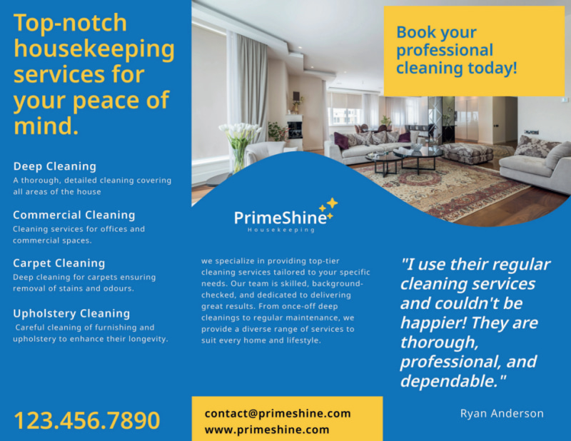General Cleaning Services Brochure Template MyCreativeShop