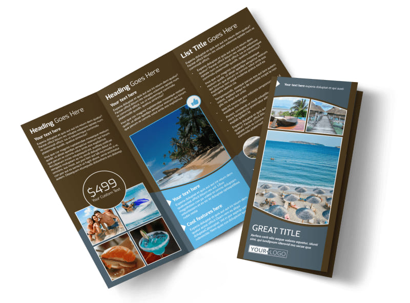 Luxury Ocean Beach Resort Brochure Template | MyCreativeShop