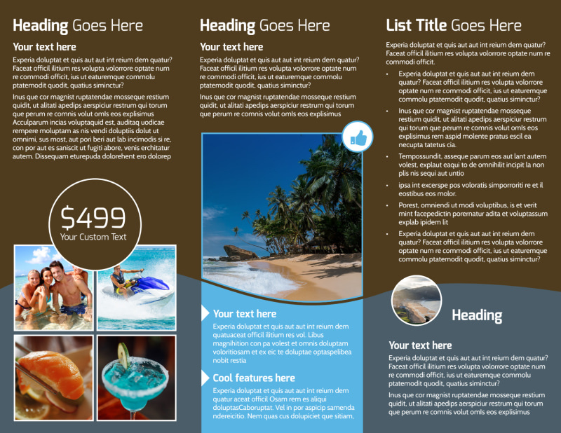 Luxury Ocean Beach Resort Brochure Template MyCreativeShop