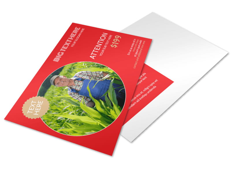 Agriculture Postcard Templates | MyCreativeShop