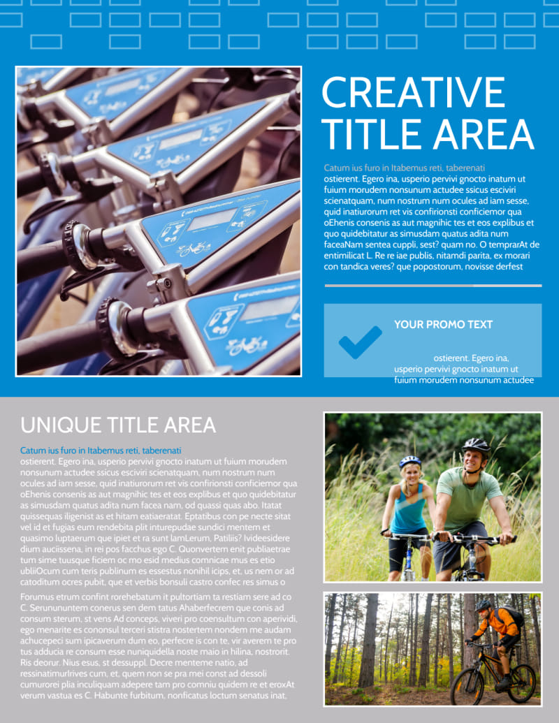 Bicycle Rental Service Flyer Template | MyCreativeShop