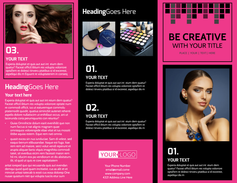 Studio Makeup Artist Brochure Template MyCreativeShop