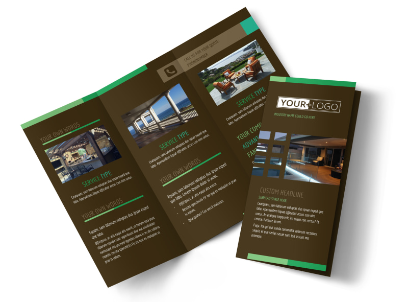 Backyard Construction Brochure Template MyCreativeShop