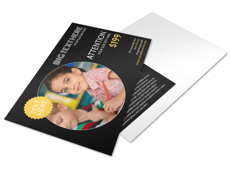 Early Years Learning Center Postcard Template