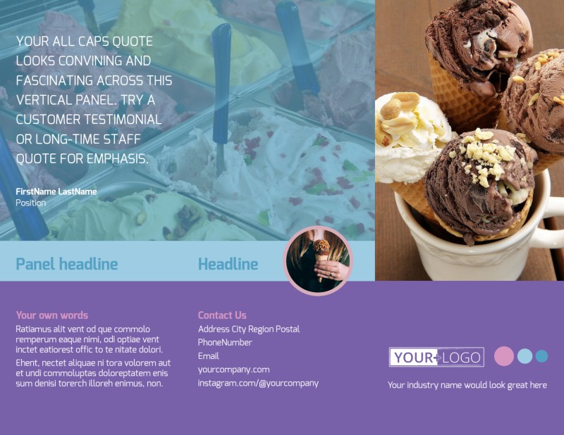 Sweets Ice Cream Shop Brochure Template | MyCreativeShop