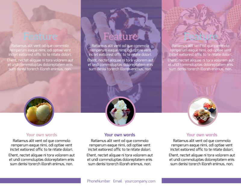 Sweets Ice Cream Shop Brochure Template | MyCreativeShop