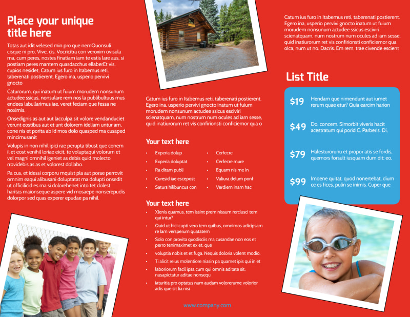 Summer Day Camp Brochure Template MyCreativeShop