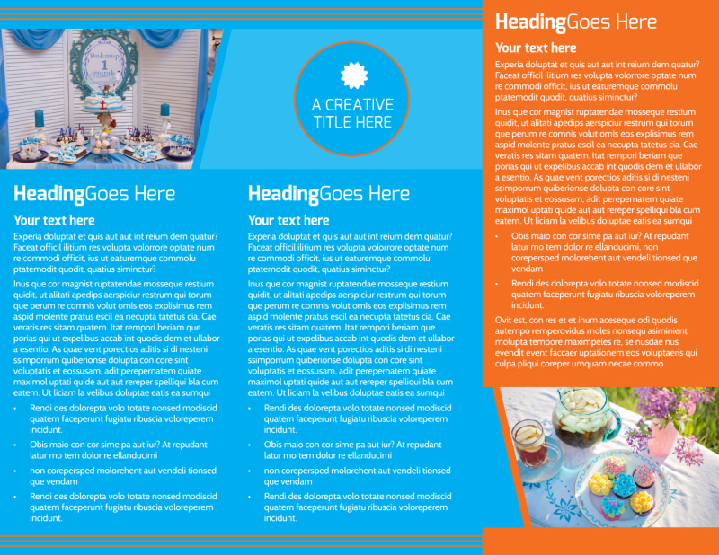 Birthday Party Service Brochure Template | MyCreativeShop