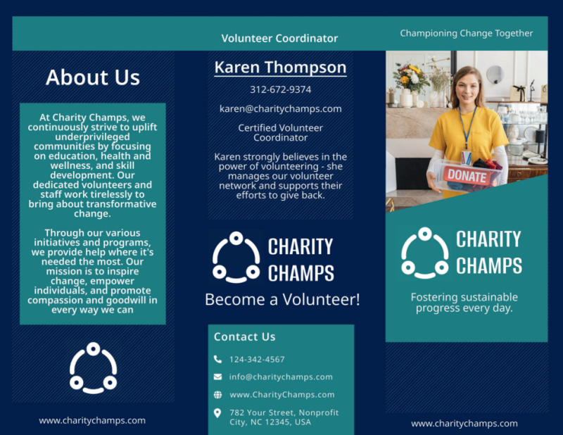 Charity Fundraiser Brochure Template MyCreativeShop