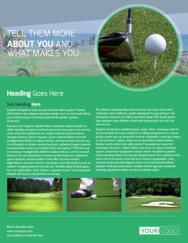 Golf Leaderboard Tournament Flyer Template MyCreativeShop