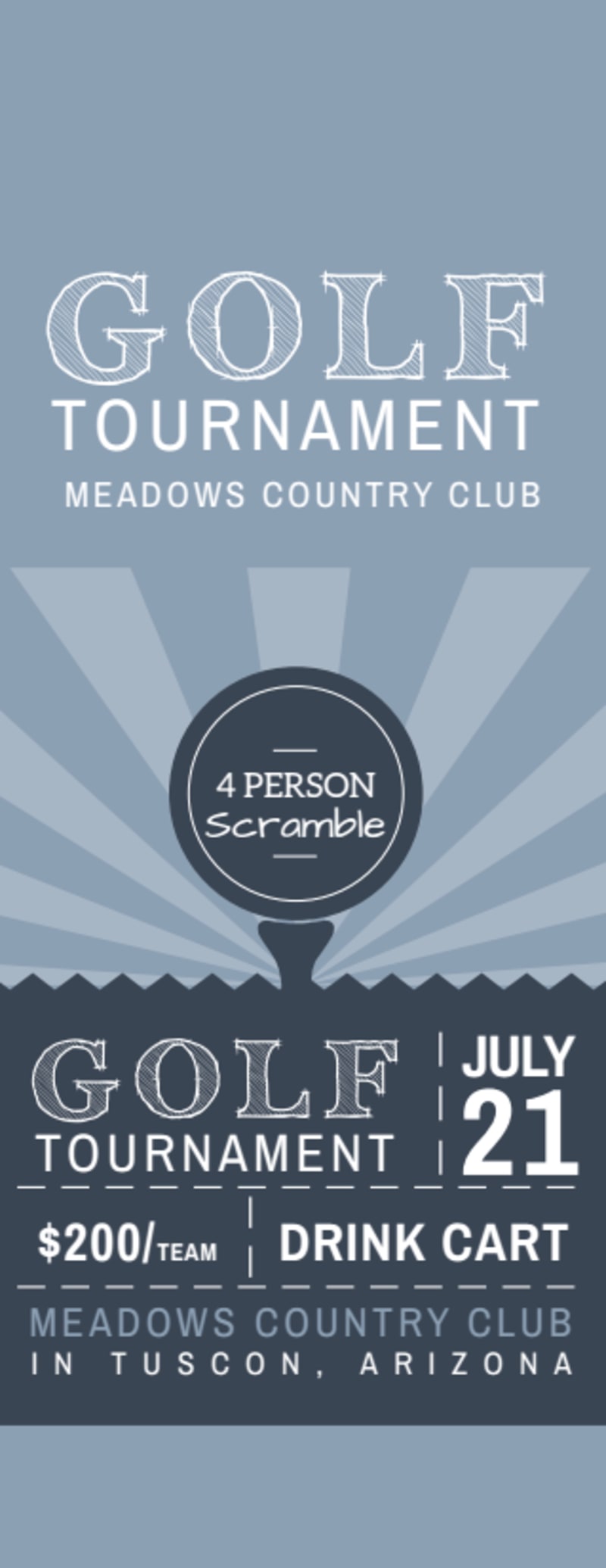 Golf Tournament Ticket Template | MyCreativeShop