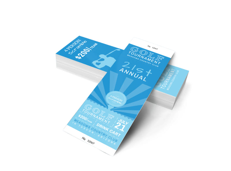 Golf Tournament Ticket Template | MyCreativeShop