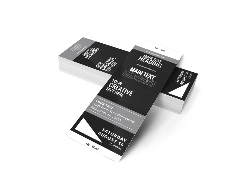 Generic Ticket Templates | MyCreativeShop