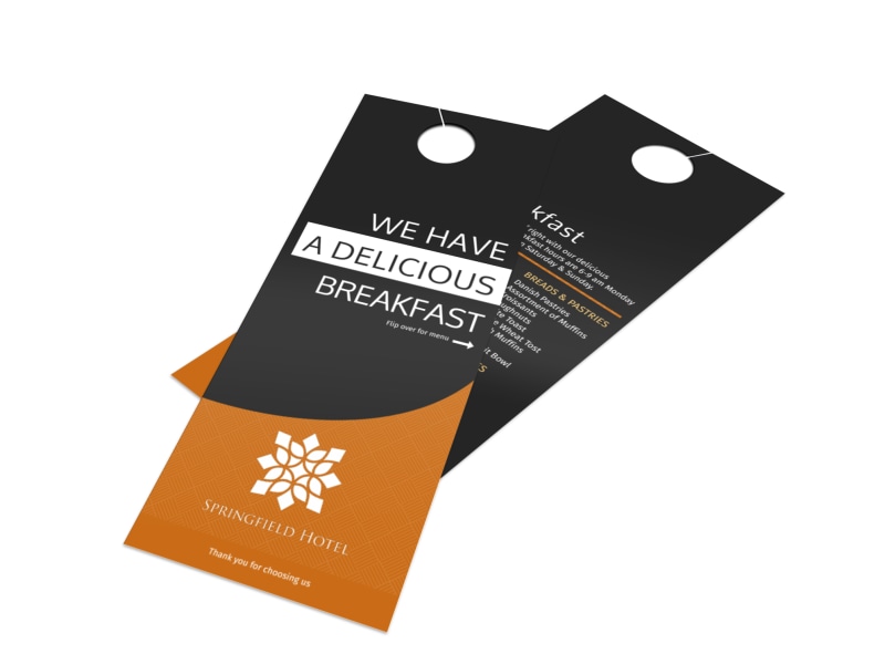 Springfield Hotel Door Hanger Template MyCreativeShop