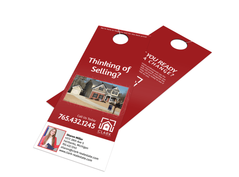 Clark Real Estate Agency Door Hanger Template