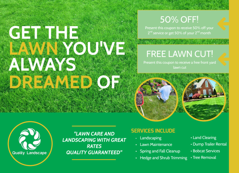 Lawn Care EDDM Postcard Template MyCreativeShop