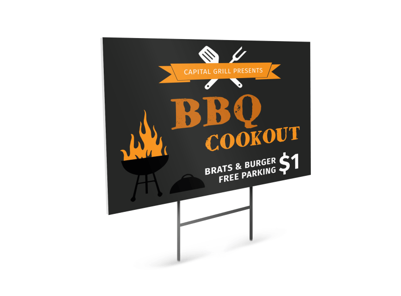 BBQ Cookout Yard Sign Template | MyCreativeShop