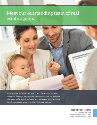 Corporate Real Estate Meet Our Team Flyer Template