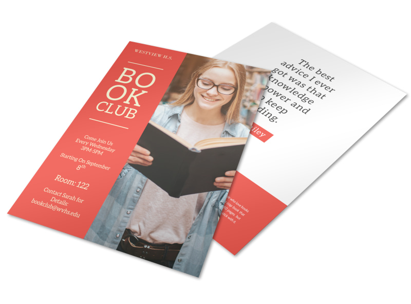 School Book Club Flyer Template MyCreativeShop