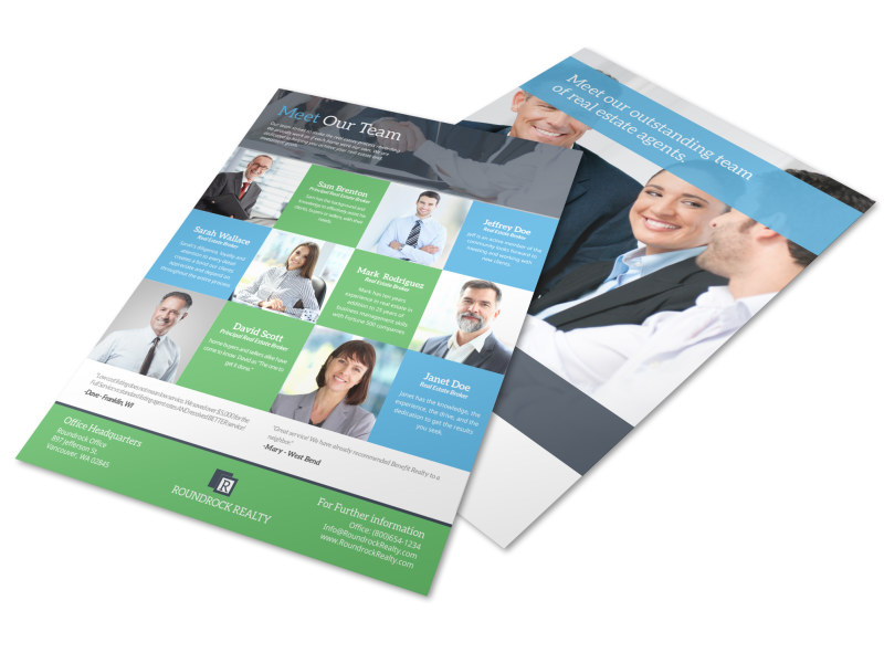 Roundrock Real Estate Meet Our Team Flyer Template