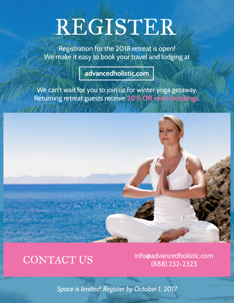 Yoga Retreat Flyer Template MyCreativeShop