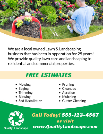 Landscape Design Flyer Template MyCreativeShop