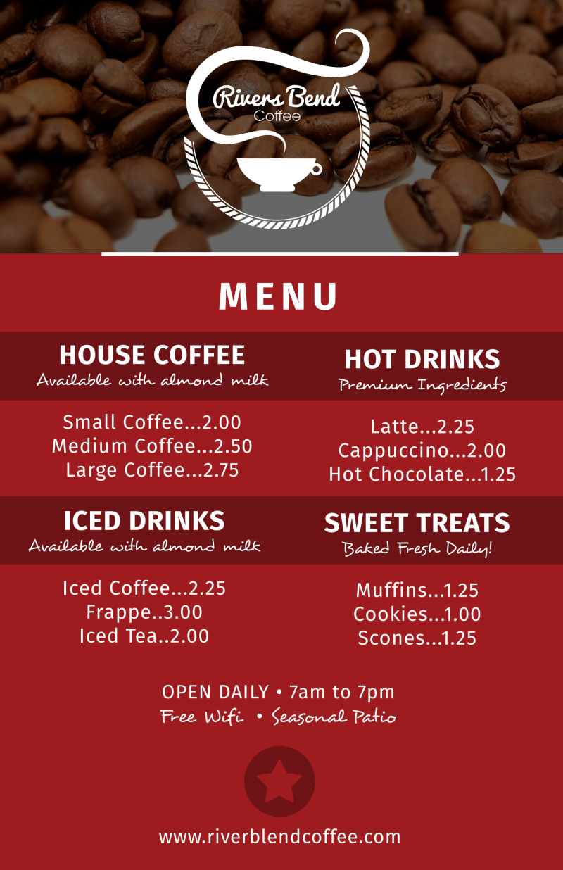 Coffee Menu Poster Template MyCreativeShop