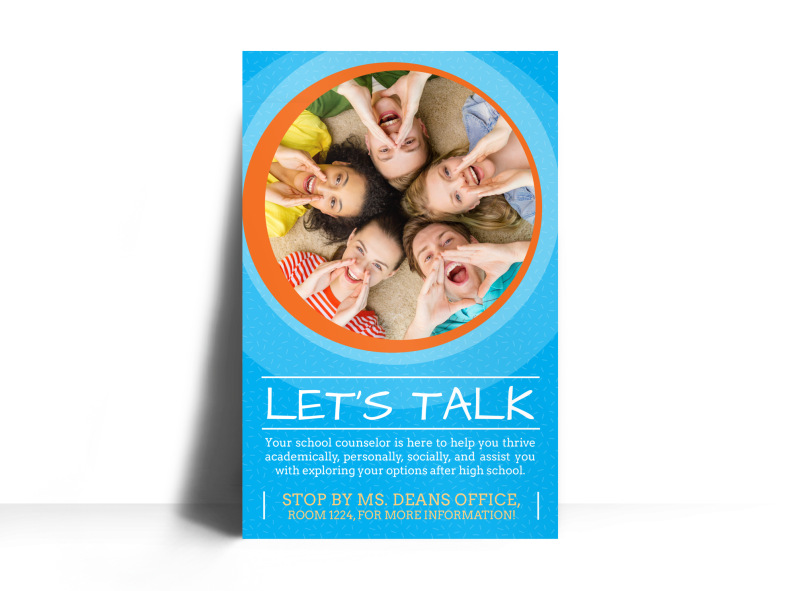 Let's Talk School Counseling Poster Template