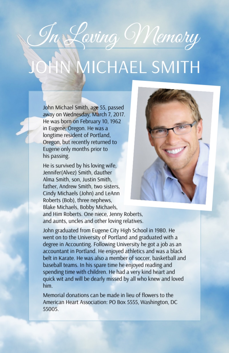 Funeral Flyer Template Professional Sample Template Collection