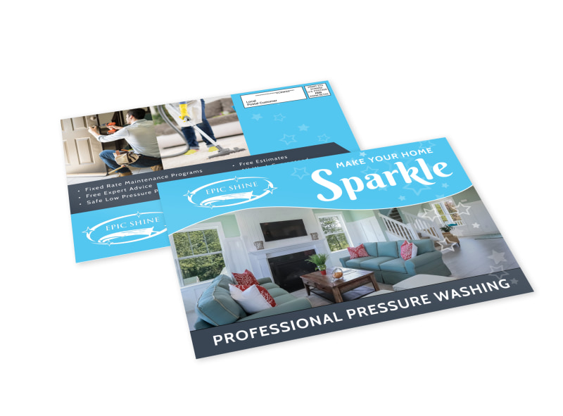 Pressure Washing EDDM Postcard Template | MyCreativeShop