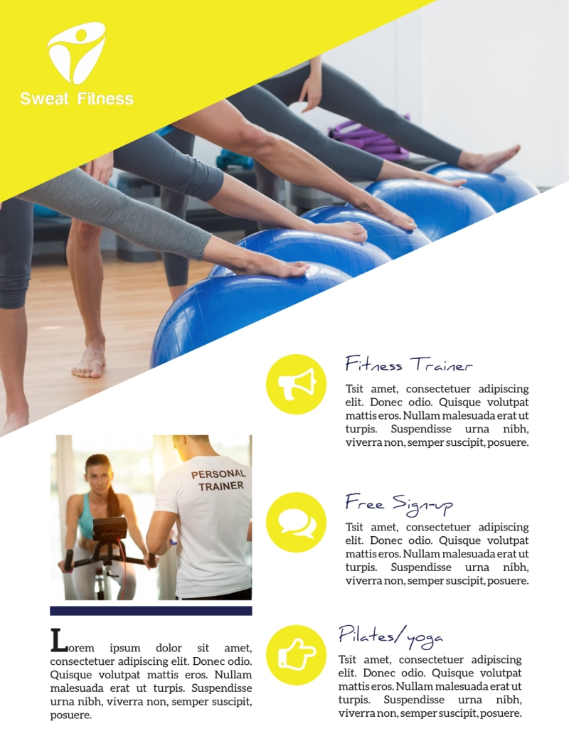 Personal Trainer Promotional Ads Flyer Template