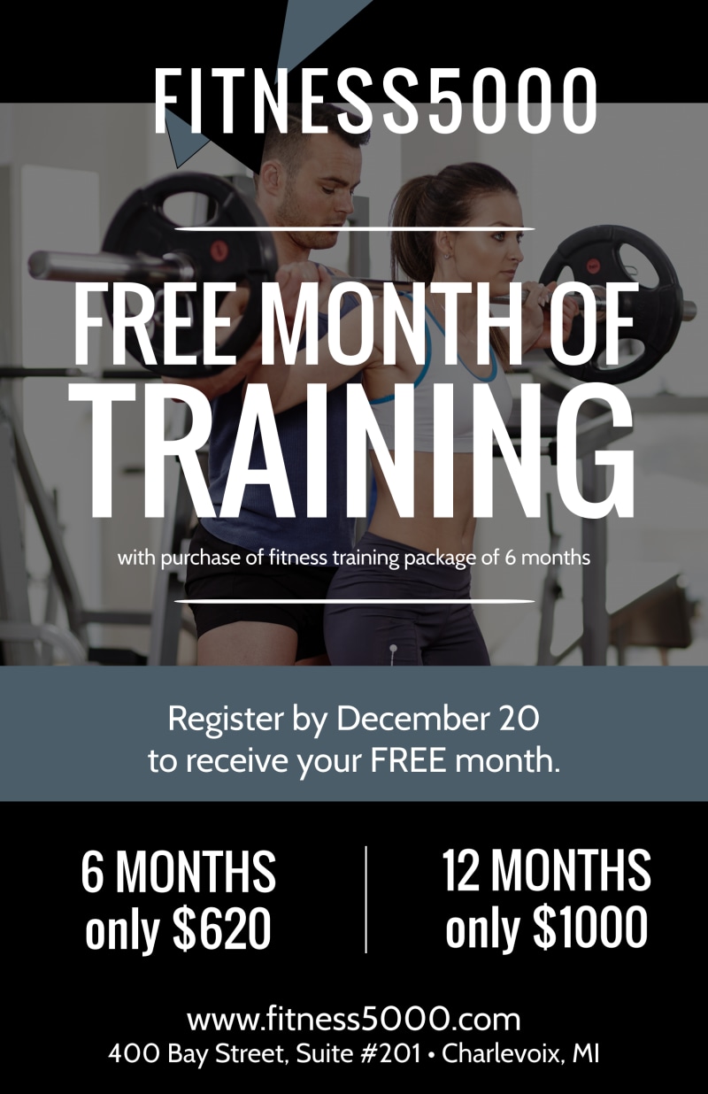 Personal Trainer Special Events Poster Template