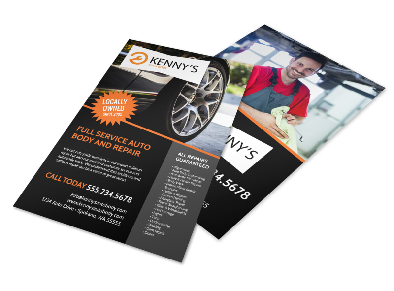 Auto Repairs Flyer Template MyCreativeShop