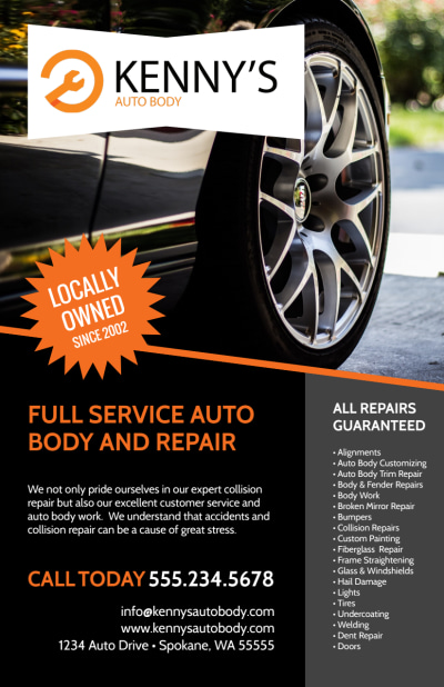 Full Service Auto Repair Flyer Template MyCreativeShop