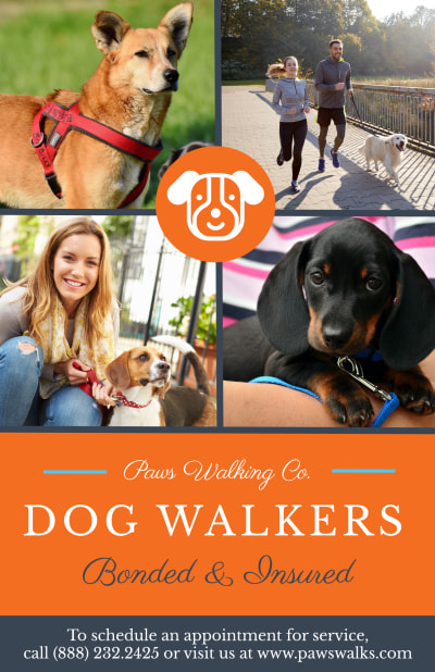 Dog Walkers Poster Template MyCreativeShop