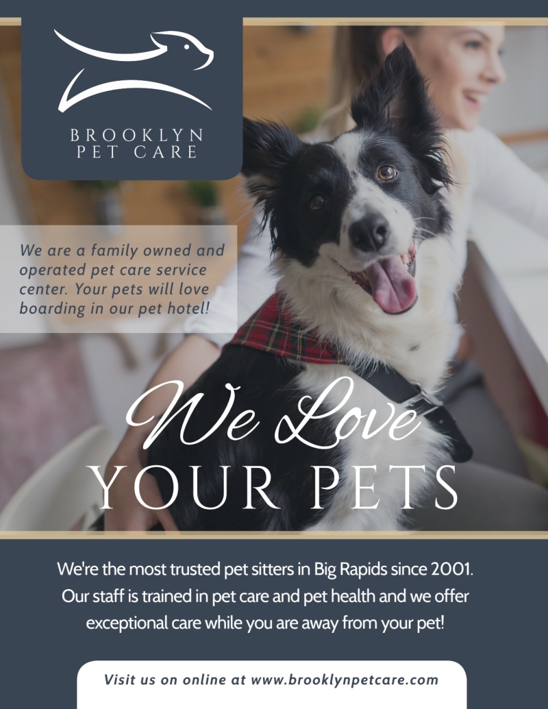 We Love Pet Sitting Flyer Template MyCreativeShop